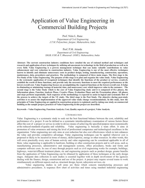 Value Engineering | PPTX | Civil Engineering Industry | Industries
