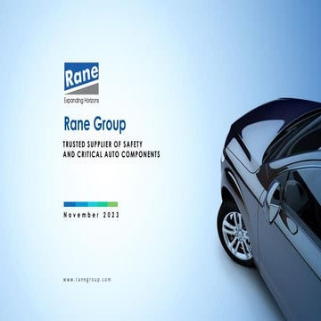 Presentation by the Rane Group (automotive) | PDF