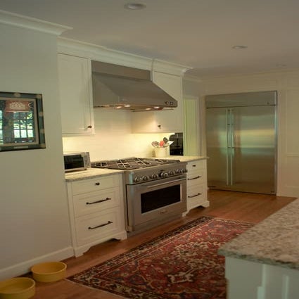 Close up of new range in Kitchen renovated by Reu Architects | PDF