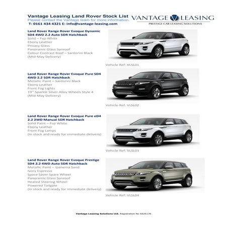 Range rover evoque leasing | PDF