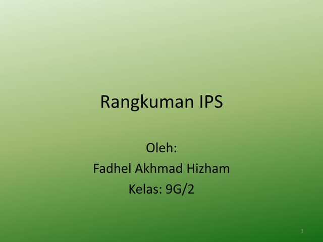 Perjanjian Renville dan Roem Royen | PPTX