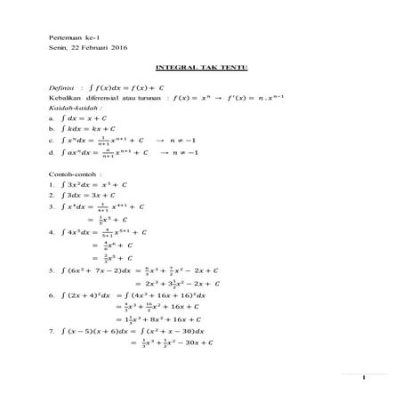 Rangkuman Materi Kalkulus | PDF