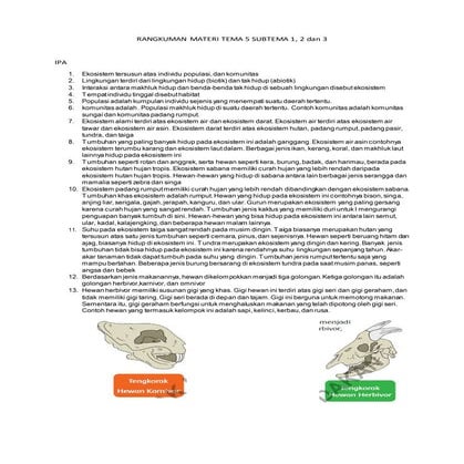 Rangkuman materi tema 5 | DOCX