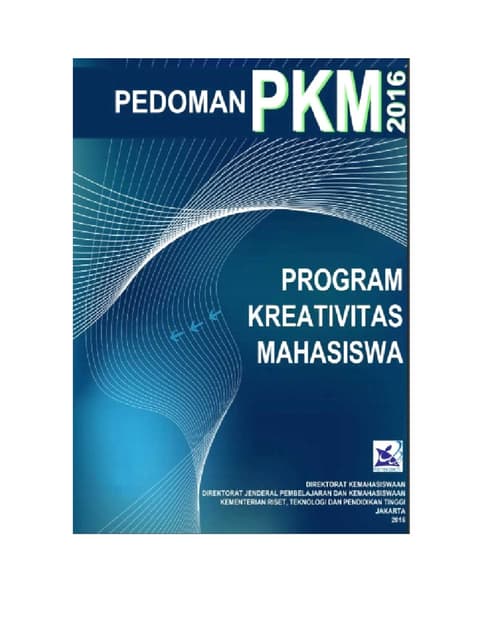 PKM. program kreativitas mahasiswa sekarang | PPT