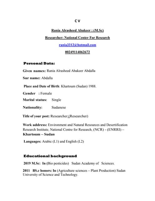 Yasser CV 2016. | PDF