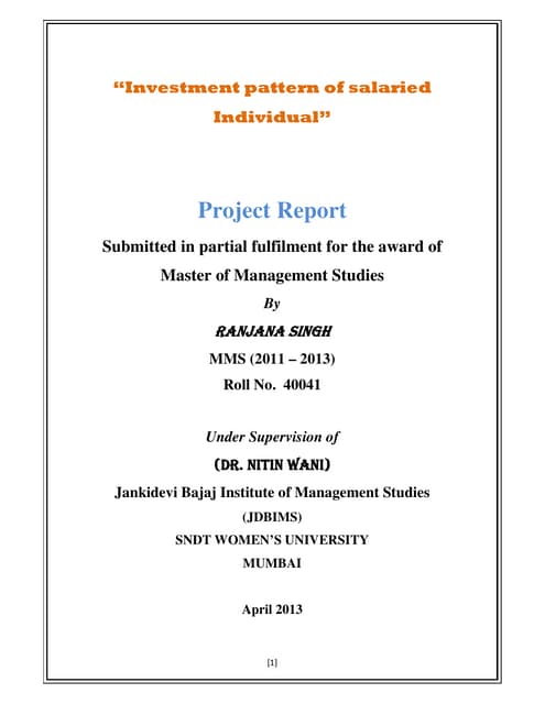 An introduction to investment | PPT