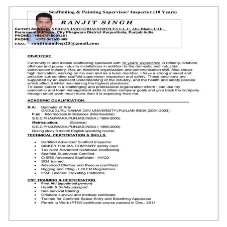 Ranjit cv (1) | DOC