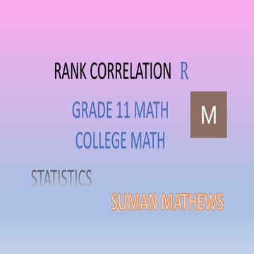 RANK CORRELATION | PPTX