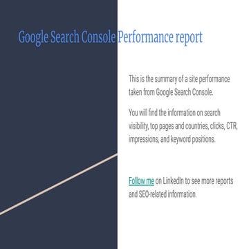 Google Search Console keyword ranking report | PPT