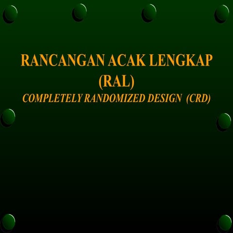04. Rancangan Acak Lengkap | PDF