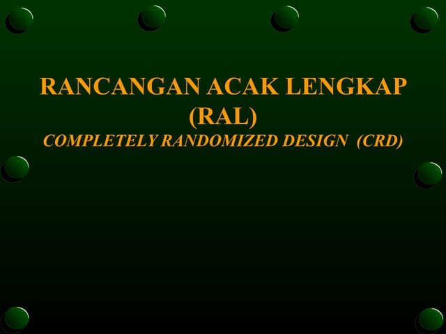 04. Rancangan Acak Lengkap | PDF