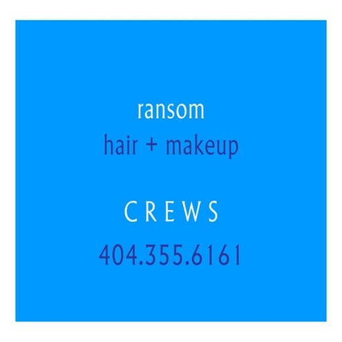 Ransom Hair and Makeup Artist | PPT
