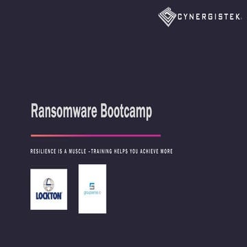 Ransomware Bootcamp with CTEK and GroupSense | PPT