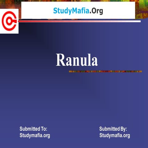 Ranula.Sustemic Surgery,Dental Surgery pdf | PDF