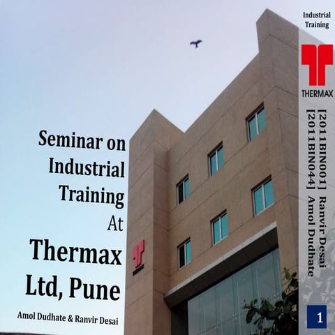 Industrial Training at Thermax India Pvt.Itd