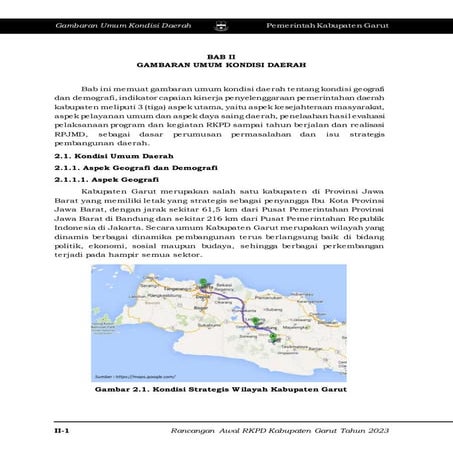 Bab 2 Gambaran Kondisi Daerah - RKPD Kab. Garut 2023 | DOCX