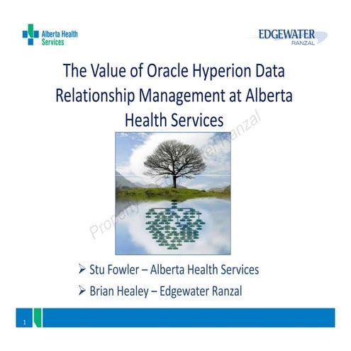 The Value of Oracle Hyperion Data Relationship Management at Alberta Health Services (AHS) | PDF ...