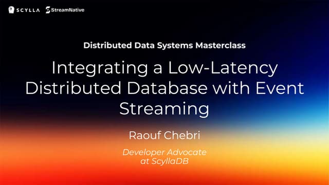 Integrating A Low Latency Distributed Database With Event Streaming Ppt