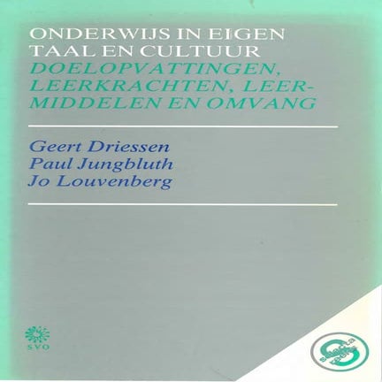 Geert Driessen, Paul Jungbluth & Jo Louvenberg (1987) Onderwijs in ...