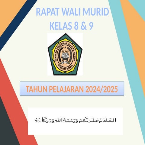 RAPAT WALI MURID kls 9 jan 25 tentang program KBM tahun pelajaran 2024 ...