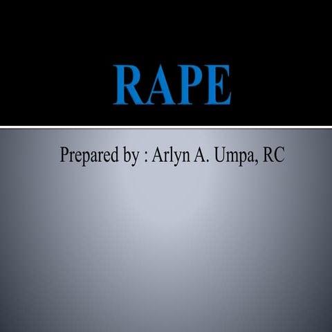 Rape | PPTX