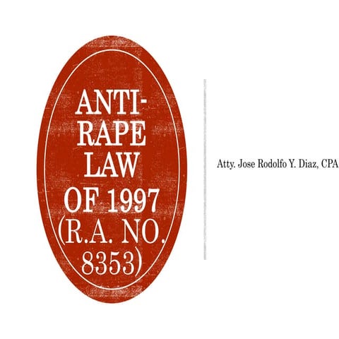 Power point anti rape law | PPTX