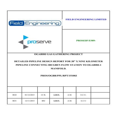 PIPELINE DESIGN, INTEGRITY AND RELIABILITY REPORT | PDF | Chemistry ...