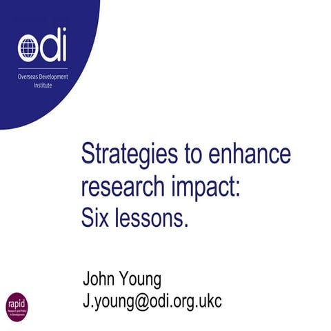 Strategies to enhance research impact: Six lessons | PPT