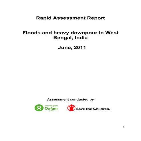 Rapid assessment report West Bengal flood | PDF