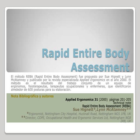 Rapid entire body assessment | PPSX