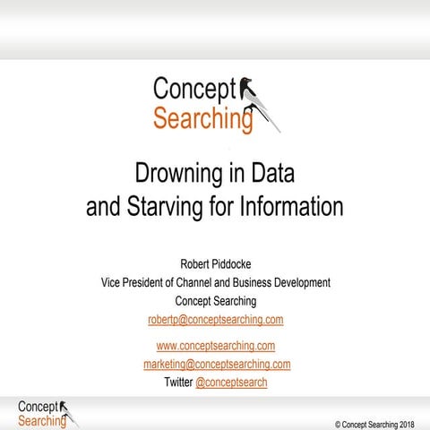 Drowning In Data And Starving For Information Ppt