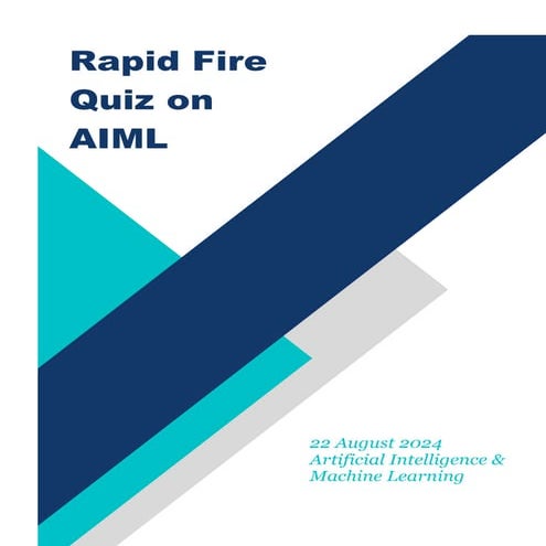Rapid fire Quiz for AIML course of TY(ECT) students of MGMCEN | PDF