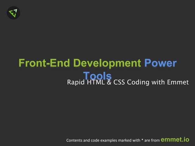 Rapid Html And Css Coding With Emmet Ppt 7612