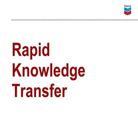 Rapid Knowledge Transfer | PPT