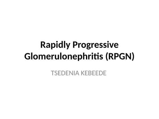 Pulmonar Renal Syndrome | PPT