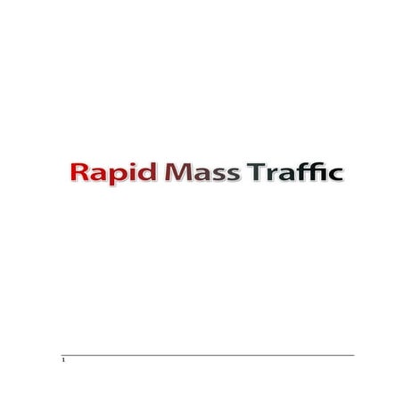 Mass Traffic To Your Site Or Blog | PDF
