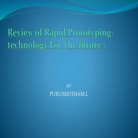 Rapid prototyping | PPT