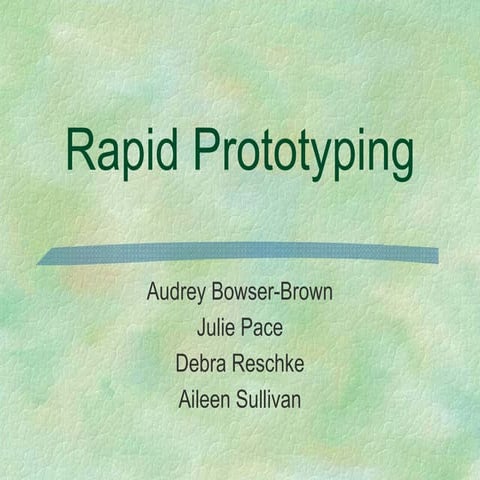 Rapid Prototyping,Rapid prototype,SLA prototype | PDF | Technology & Computing