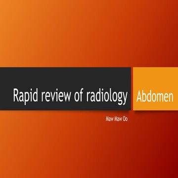 Rapid review of radiology abdomen | PPTX