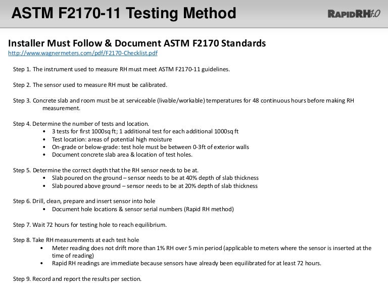 Rapid RH ASTM F2170-11 Steps
