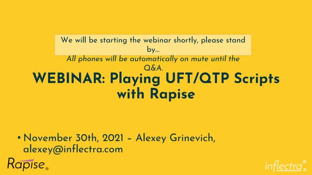 Playing Uftqtp Scripts Rapise Ppt