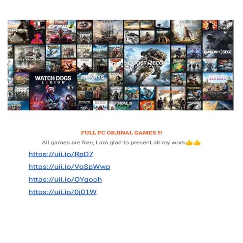 FULL ORGINAL GAMES !!! | PDF