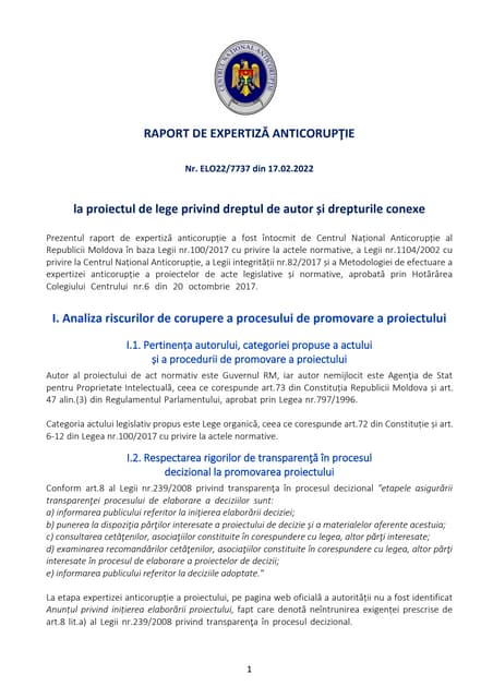 Proiectul modelului de raport anual de transparență ANPFI | PDF
