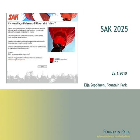 SAK 2025 - raportti kansalaiskeskustelusta | PPT