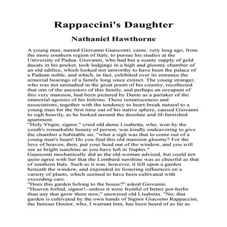Rappaccini's daughter | PDF