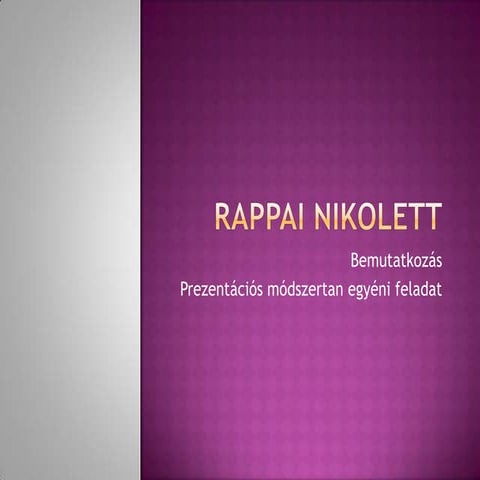 Rappai Nikolett | PPTX