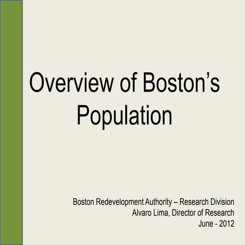 Overview of Boston's Population | PPTX