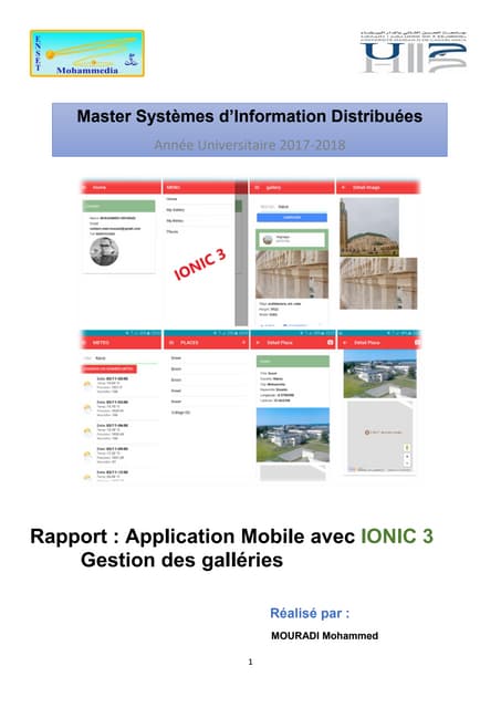 Rapport App Mobile Ionic3 My Gallery Pdf