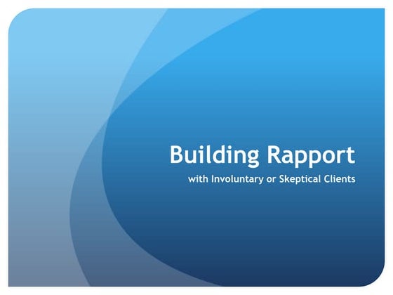 Rapport building test | PDF