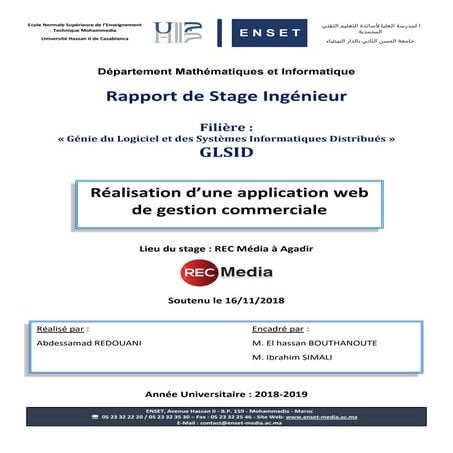 RapportPFE_IngenieurInformatique_ESPRIT | PDF